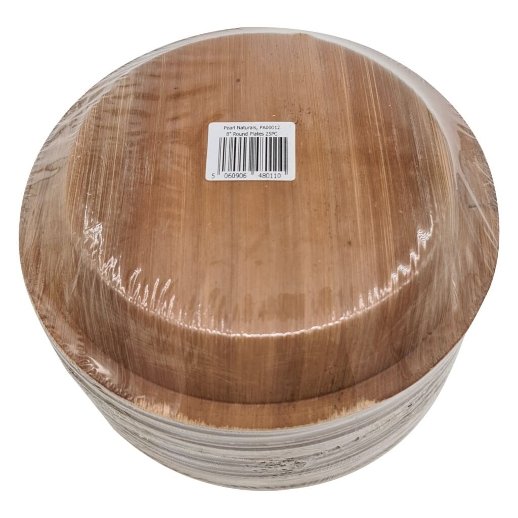 Disposable Palm Leaf Plate 8″ Round Pack of 25 | Eco-Friendly Plates ...