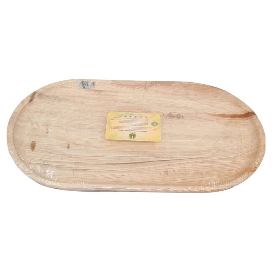Disposable Palm Leaf Serving Tray 22″x12″ Large Pack of 10 | Eco ...